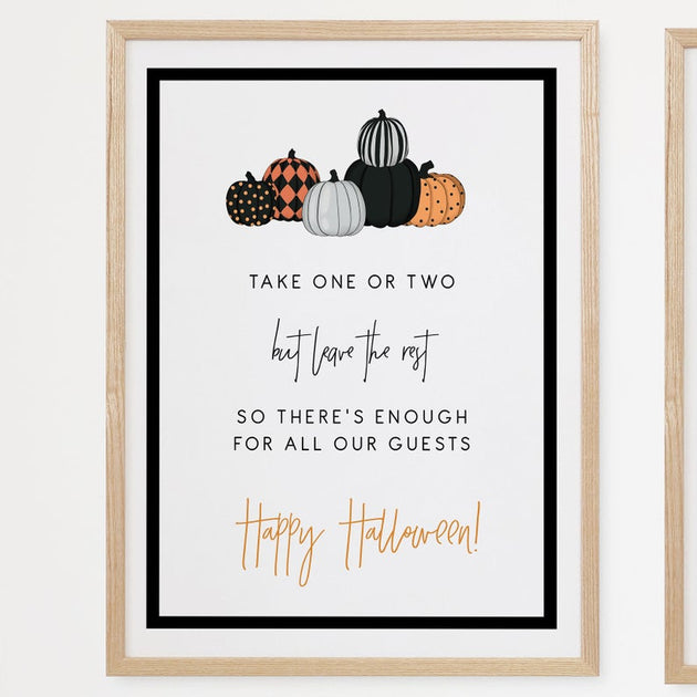 HALLOWEEN | Pumpkin Trick or Treat Welcome Sign – Make Me Digital ...