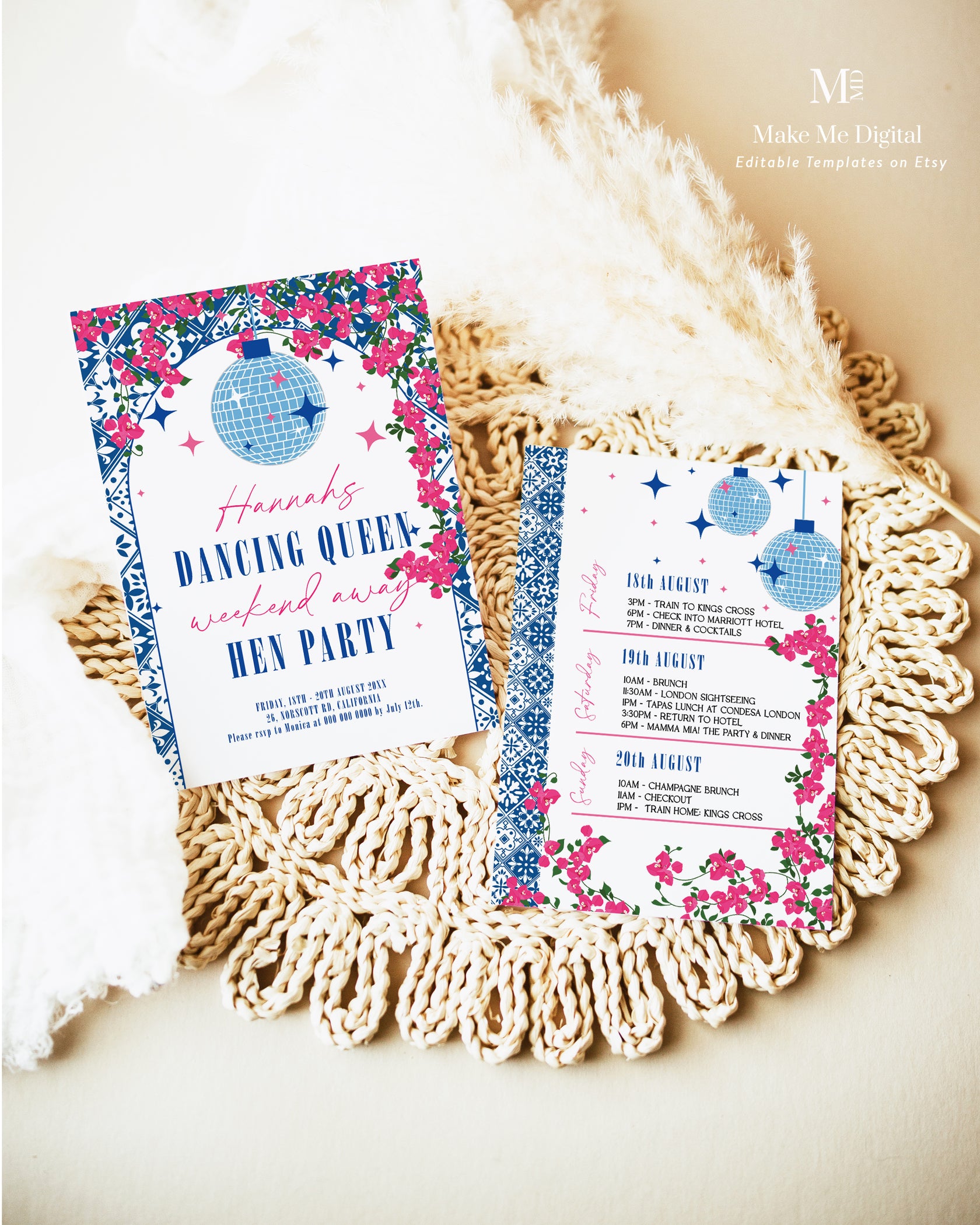 Dancing Queen Mamma Mia Hen Weekend Invitation template – Make Me ...