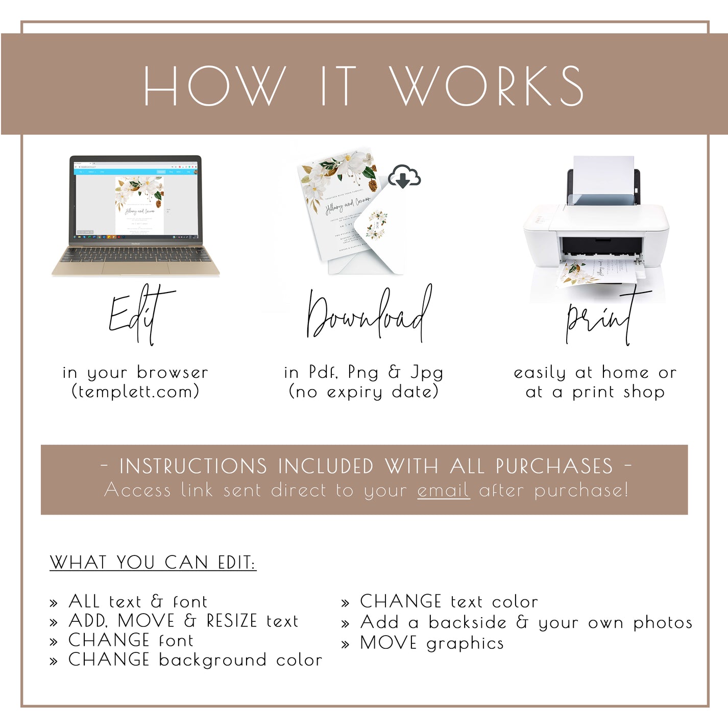 Modern Calligraphy New Baby Announcement – Make Me Digital: printable ...