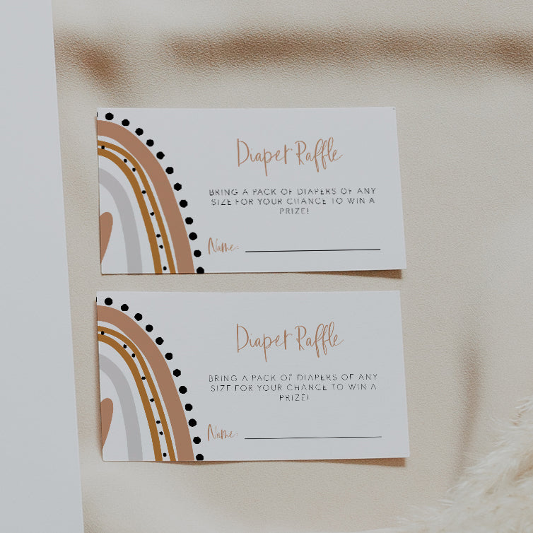 Bohemian Rainbow Diaper Raffle – Make Me Digital: printable event ...