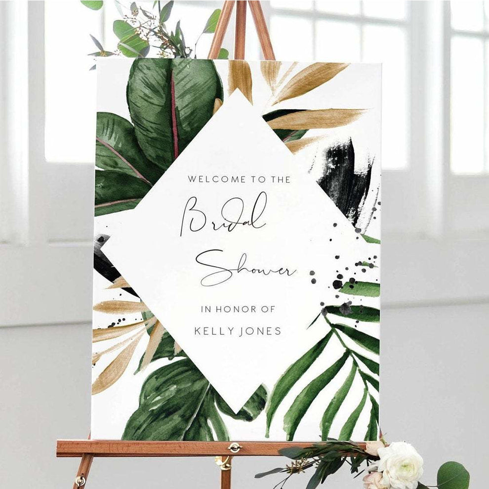 Tropical welcome sign Bridal Shower – Make Me Digital: printable event ...