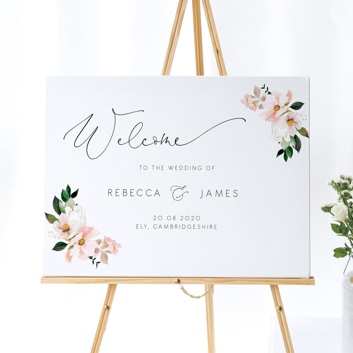 Pink Hydrangea Landscape Welcome Sign – Make Me Digital: printable ...