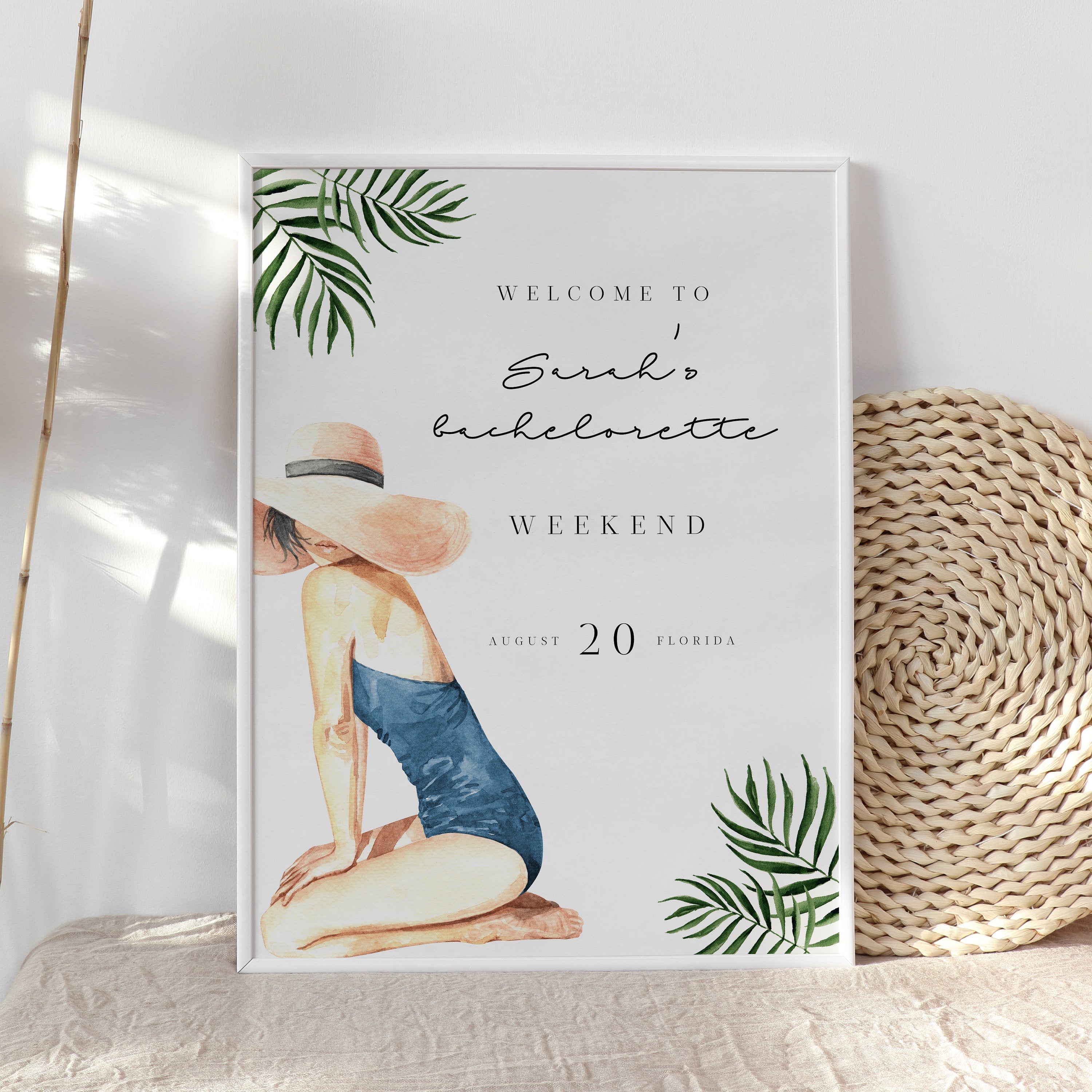 BEACH | Bachelorette Weekend Welcome Sign – Make Me Digital: printable ...